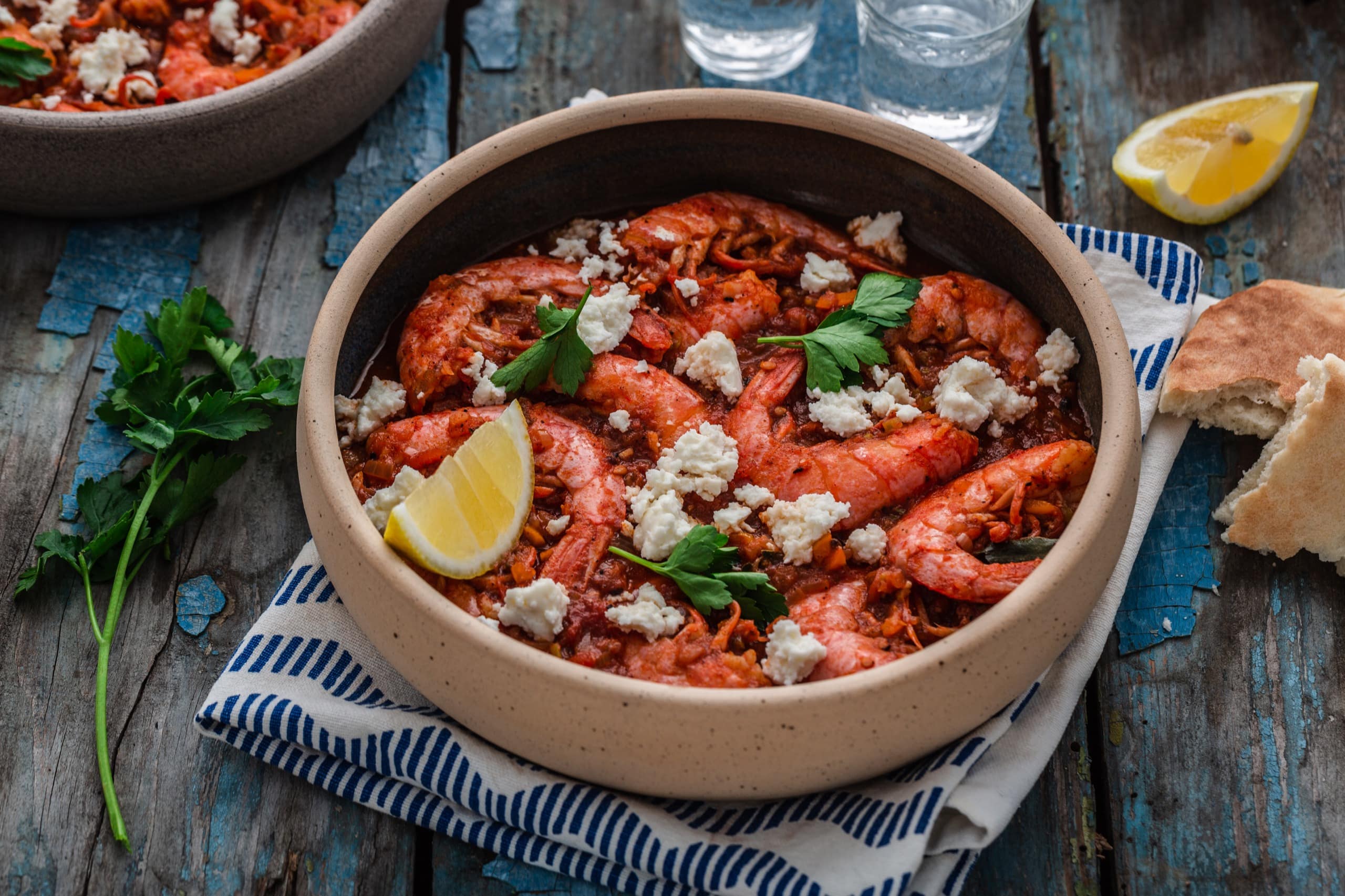 Crevettes saganaki - Recettes Grecques Traditionnelles